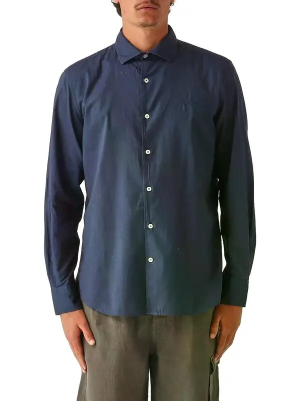 MC2 SAINT BARTH Embroidered-logo Shirt - Blue