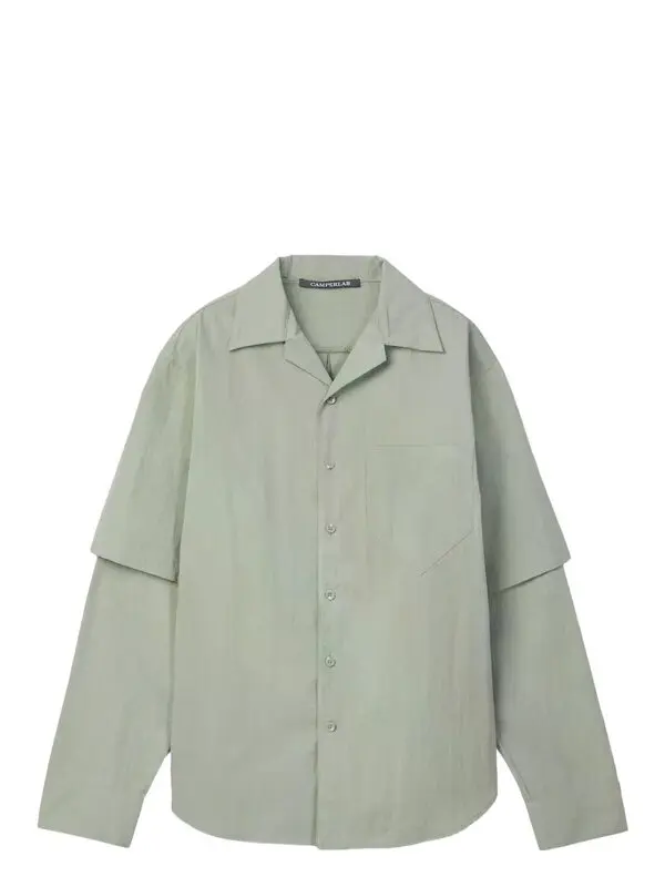 Camper Buttoned Layered Shirt - Green