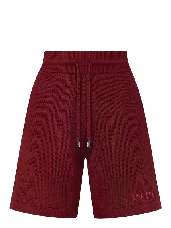 Amiri Logo-embroidered Track Shorts - Red