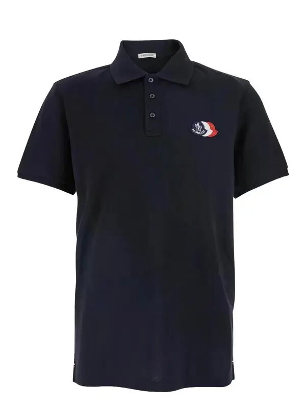 Moncler Logo-patch Polo Shirt - Blue