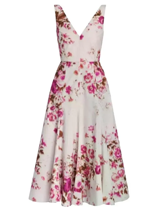 Erdem Floral-pattern Midi Dress - White