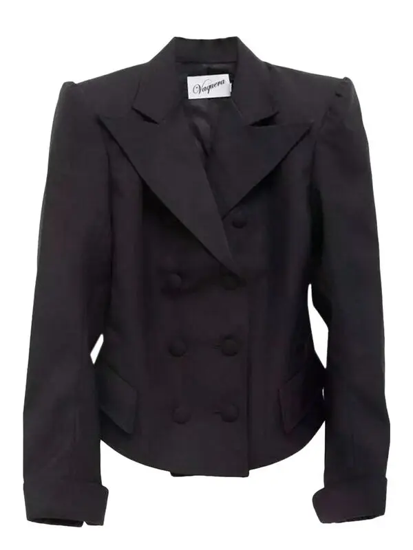 Vaquera Tailored Double-breasted Blazer - Black