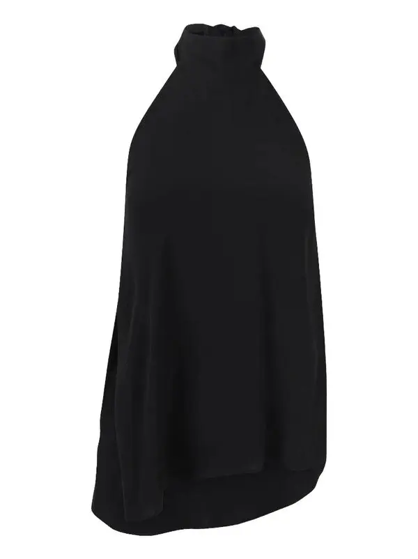 Federica Tosi Tie Neck Sleeveless Top - Black