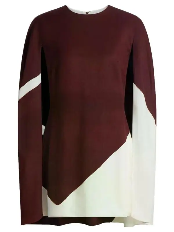 Alberta Ferretti Colourblock Dress - Brown
