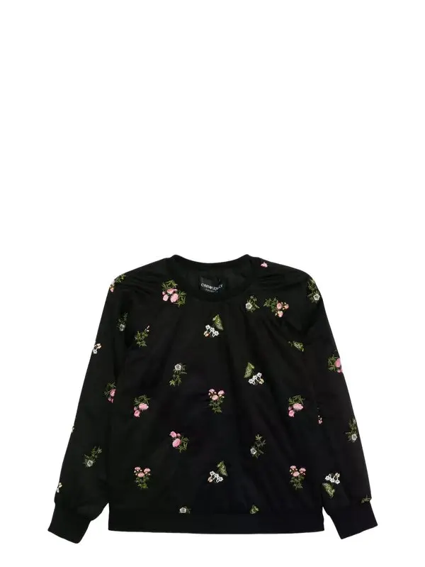 Cynthia Rowley Embroidered Sweatshirt - Black