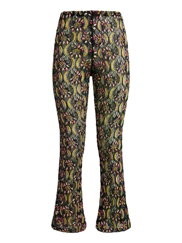 Etro Lace Embellished Trousers - Black