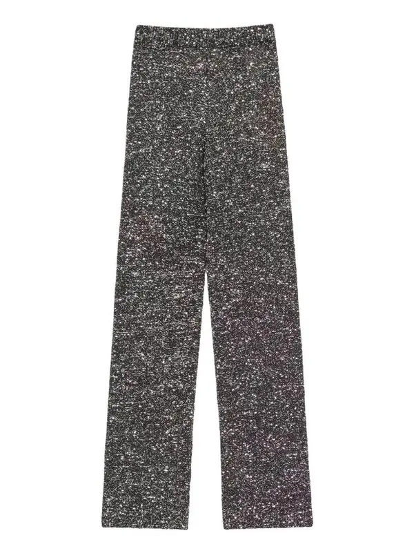 Valentino Garavani Sequin Elastic Straight Trousers - Black