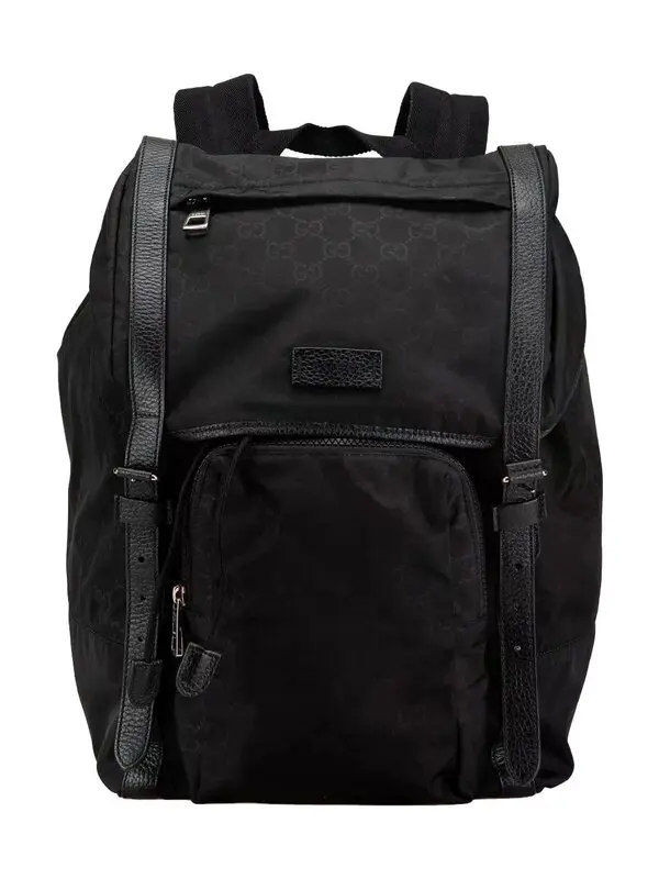 Gucci Gg Nylon Backpack - Black