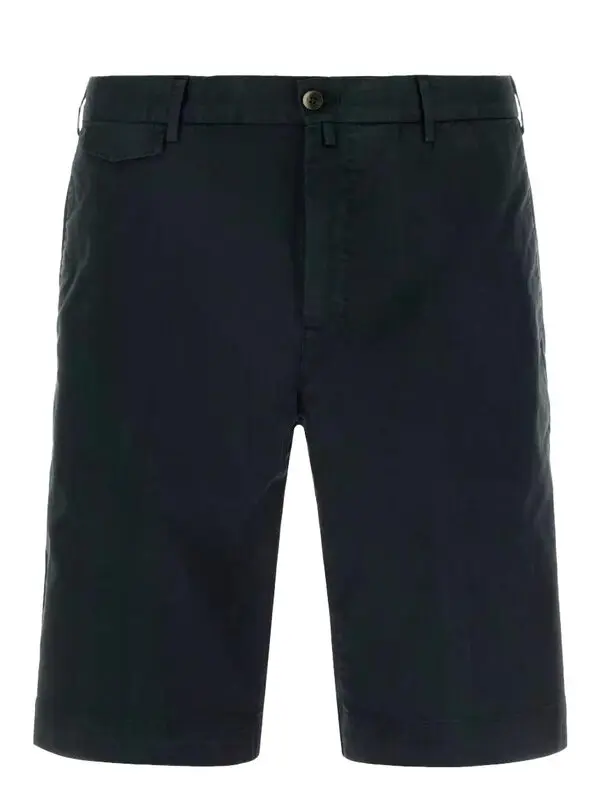 PT TORINO Belt-loops Bermuda Shorts - Black
