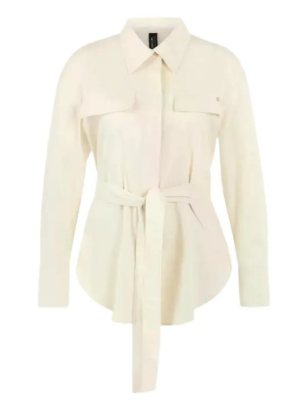 MARCCAIN Belted Blouse - Neutrals