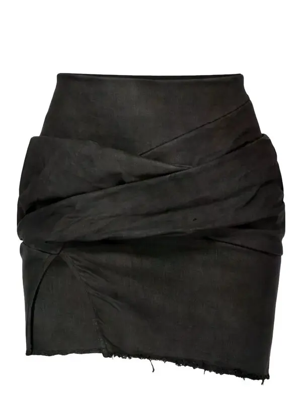 Rick Owens Draped Mini Skirt - Black