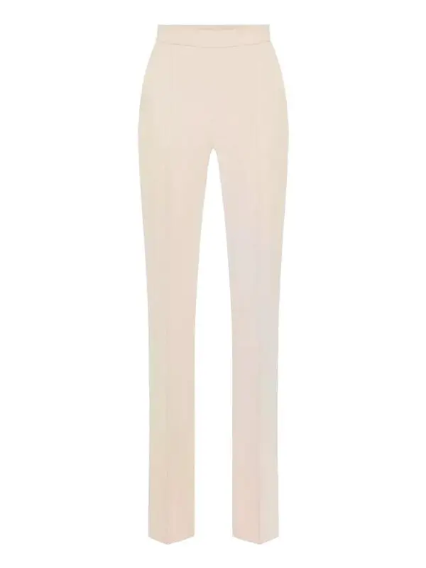 Elisabetta Franchi Lightweight Ribbed Trousers - Neutrals