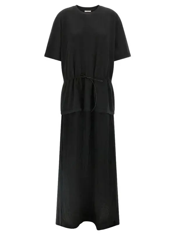 HAIKURE Drawstring Midi Dress - Black