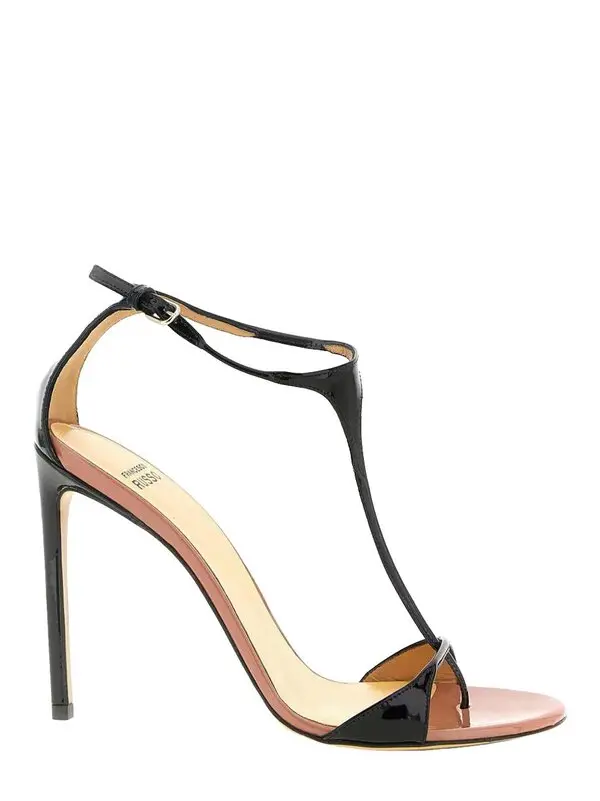 FRANCESCO RUSSO T-strap Ankle-strap Sandals - Black