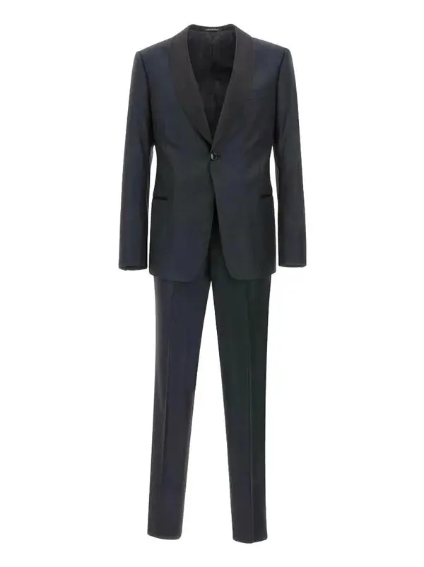 Emporio Armani Shawl Lapels Single-breasted Suit - Blue
