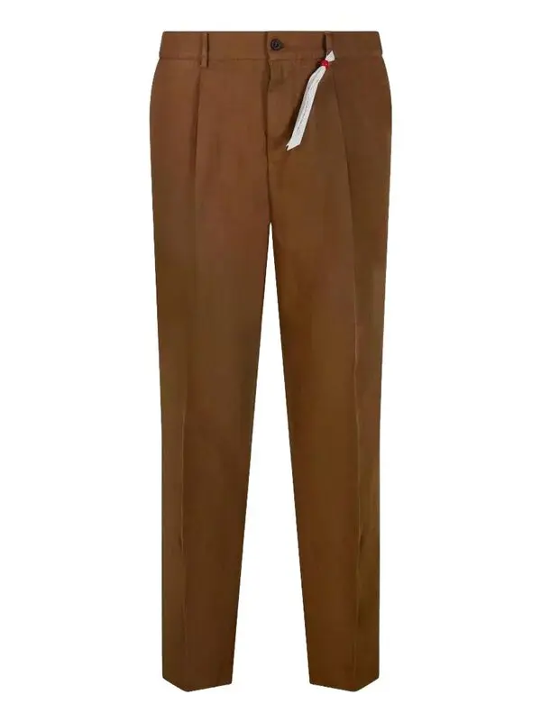 SANTANIELLO Belt-loops Trousers - Brown