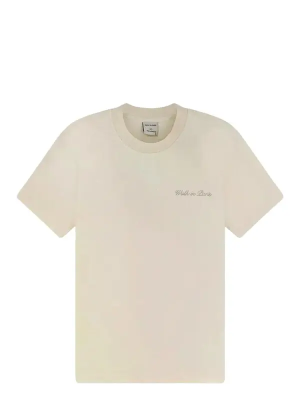 WALK IN PARIS Logo-embroidered T-shirt - Neutrals