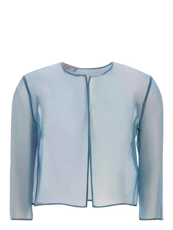Max Mara Sheer Boxy Jacket - Blue