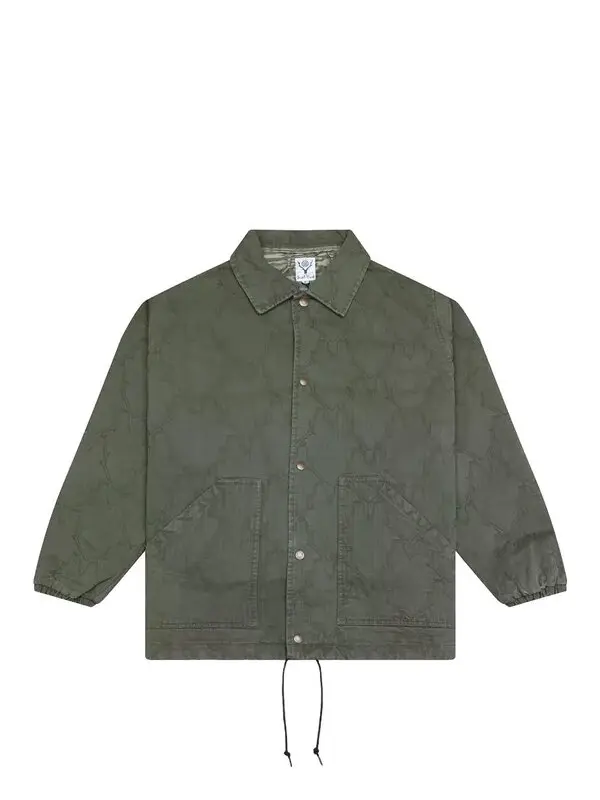 SOUTH2 WEST8 Skull-quilted Herringbone Jacket - Green