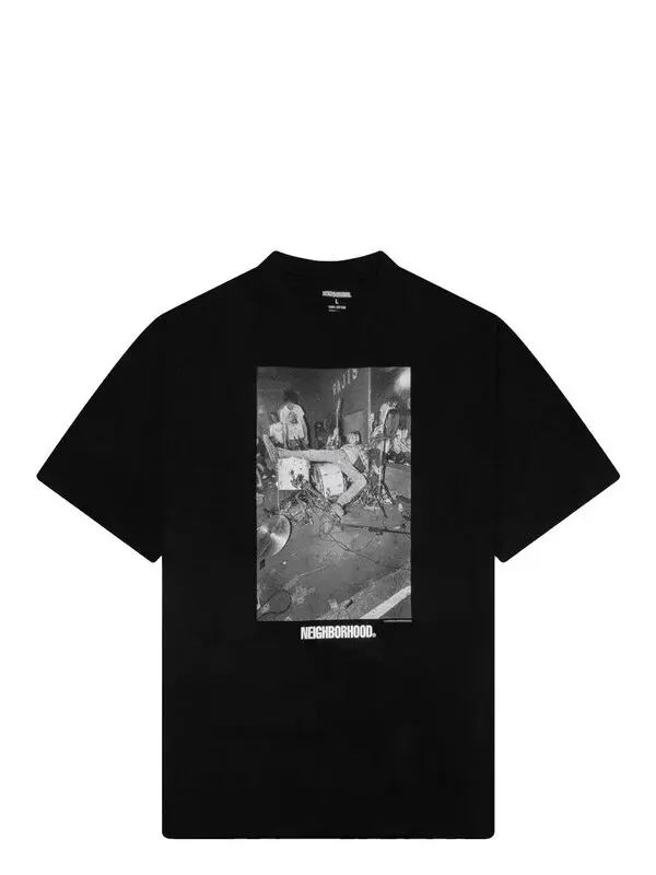 NEIGHBORHOOD X Charles Peterson Printed T-shirt - Black
