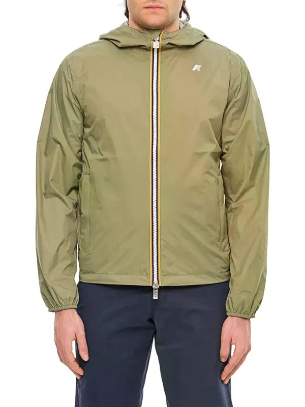 K-WAY Logo-patch Jacket - Green