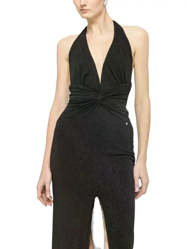 NISSA Backless Maxi Dress - Black