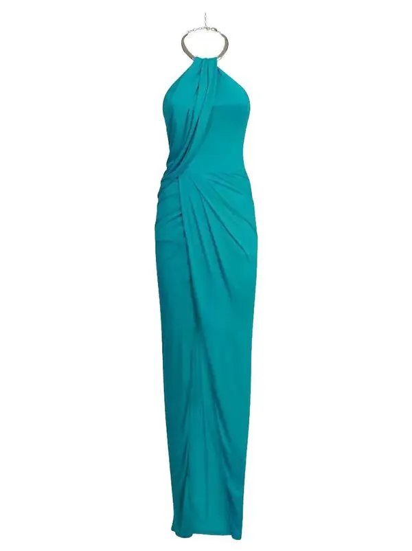 Amen Ring Halterneck Dress - Blue