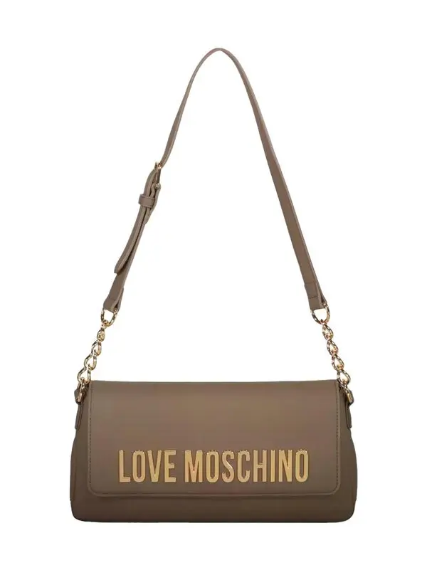 Moschino Flap Chain Shoulder Bag - Neutrals
