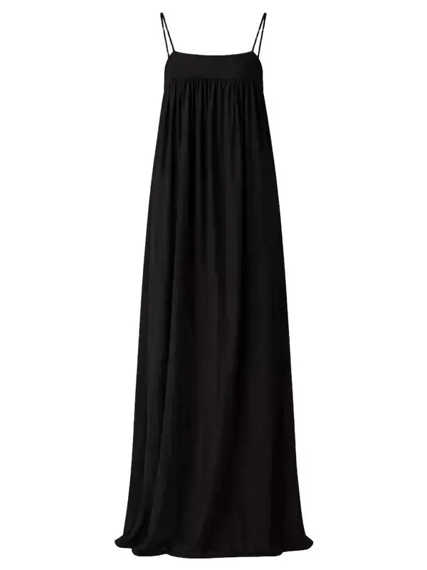 PDR PHISIQUE DU ROLE Empire-line Silk Maxi Dress - Black