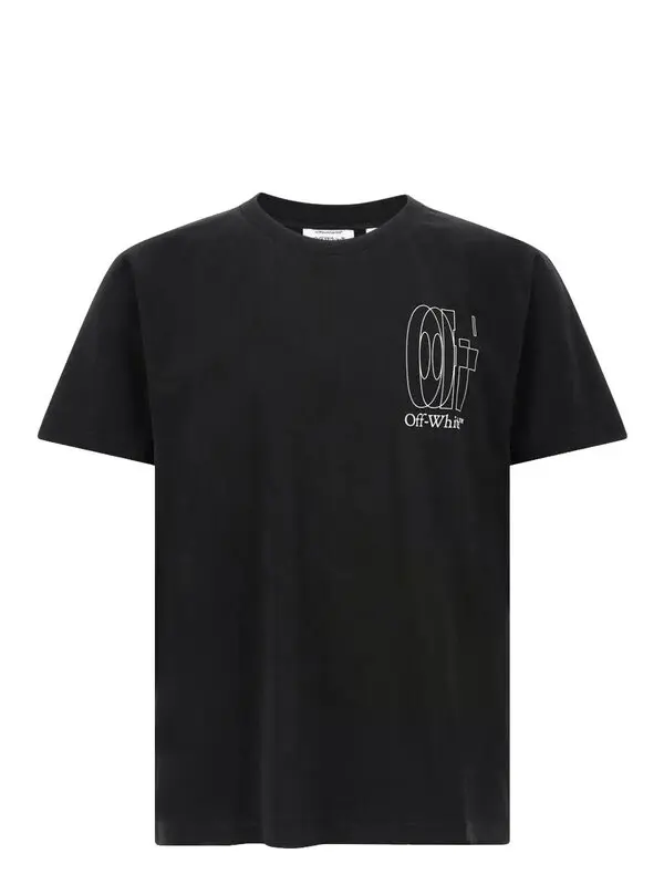 Off-White Arrow Embossed Print T-shirt - Black