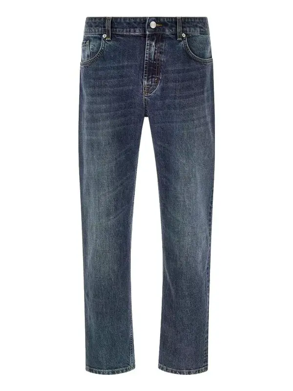 DEPARTMENT 5 Straight Leg Jeans With Contrast Stitching - Blue