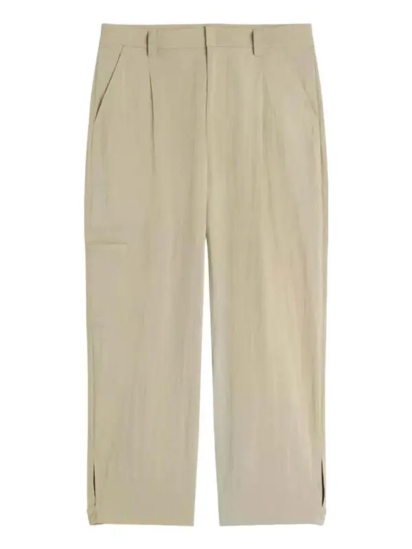 Maison Kitsuné Pleated Straight Trousers - Neutrals