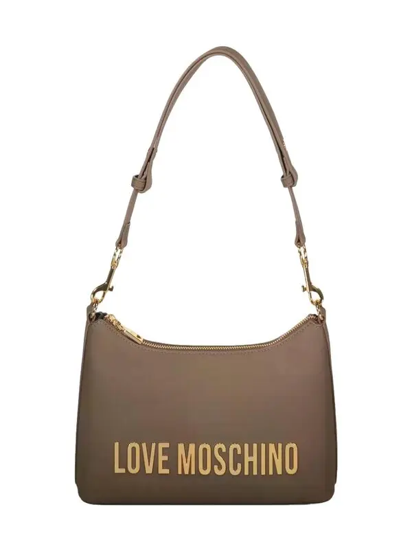 Moschino Logo Lettering Shoulder Bag - Brown