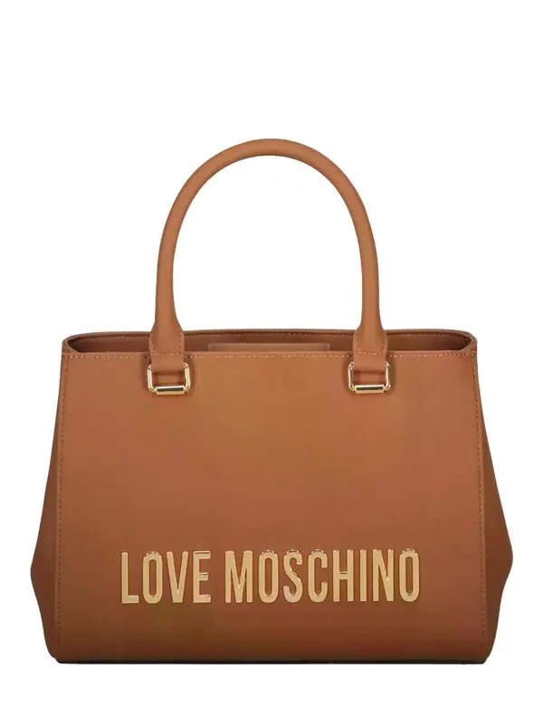 Moschino Logo Detail Tote - Neutrals