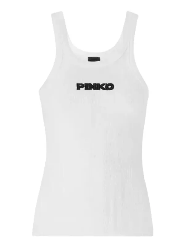 Pinko Ribbed Tank Top - White