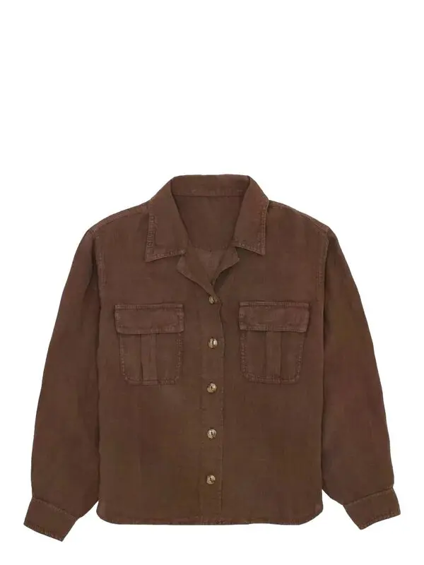 FORTELA Bia Chest-pocket Shirt - Brown