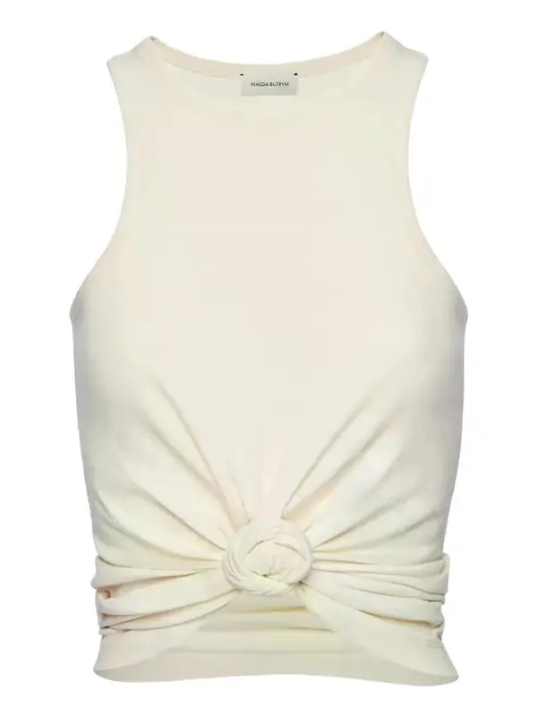 Magda Butrym Knotted-detail Tank Top - Neutrals