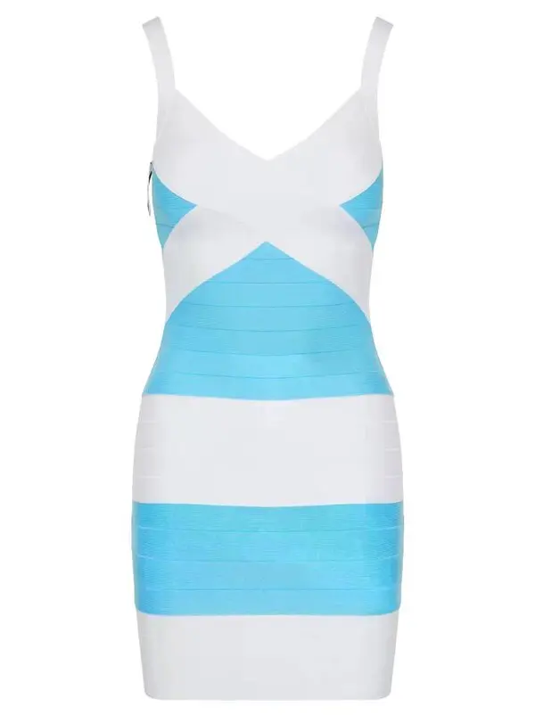 Herve Leger The Vip Mini Dress - Blue