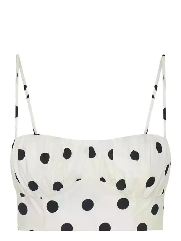 NICHOLAS Polka-dot Top - White