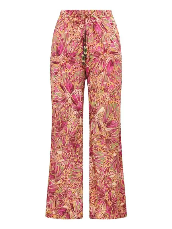 Malìparmi Beaded-detail Printed Trousers - Pink