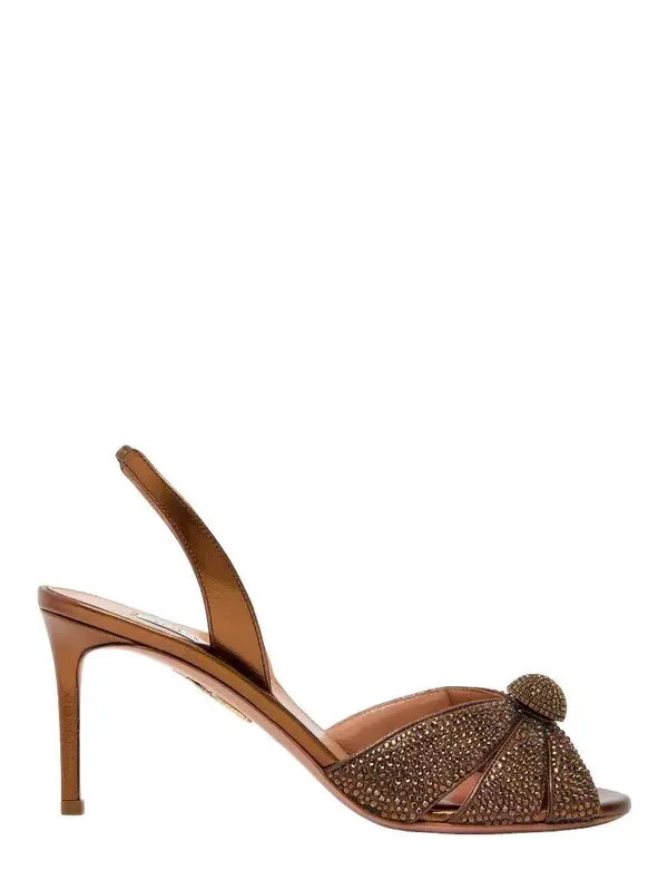 AQUAZZURA Crystal-embellished Sandals - Brown