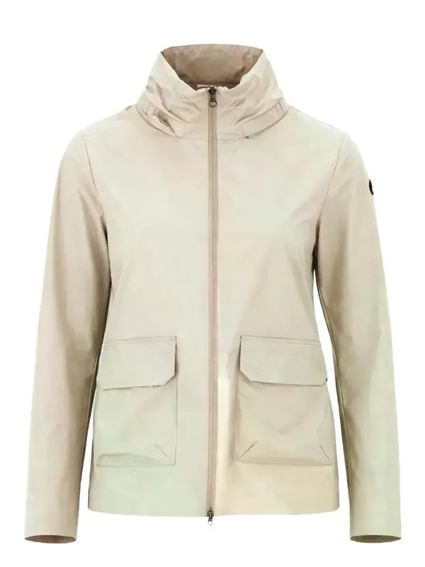 CANADIENS Zip-up Jacket With Pocket Details - Neutrals