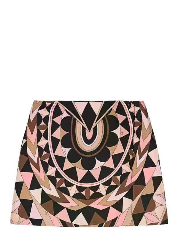 Emilio Pucci Geometric-print Mini Skirt - Pink