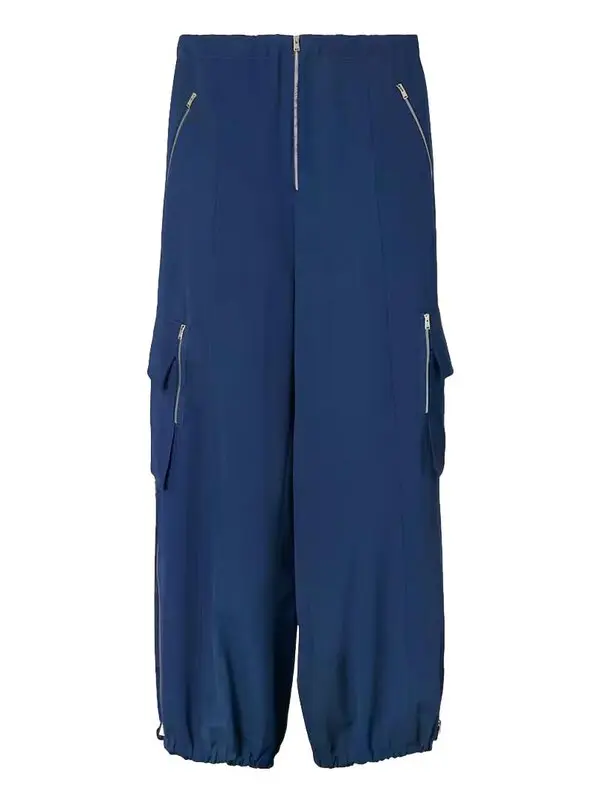 Fendi Gabardine Cargo Trousers - Blue