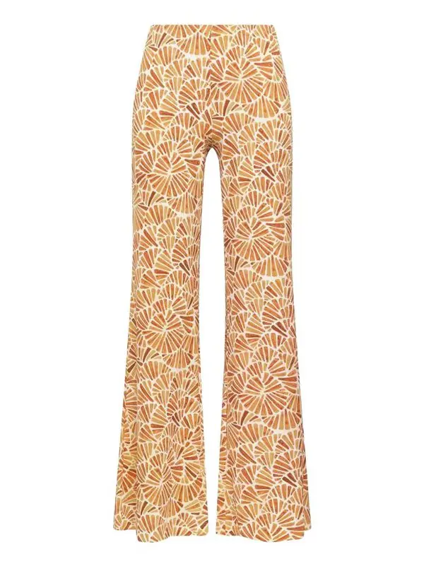 Malìparmi Printed Trousers With Elasticated Waist - Orange