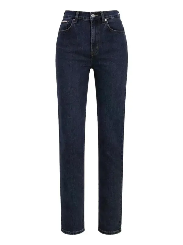 Calvin Klein Mom-fit Straight-leg Logo Jeans - Blue