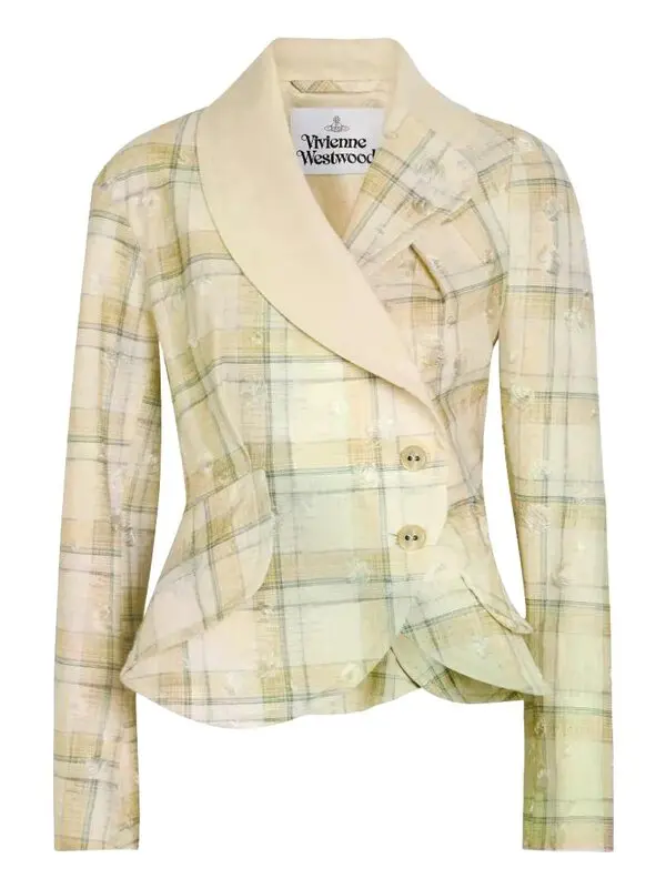 VIVIENNE WESTWOOD Buttoned Check Jacket - Neutrals