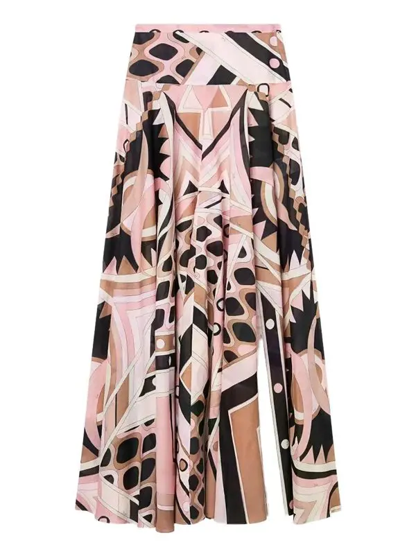 Emilio Pucci Vivara Printed Maxi Skirt - Neutrals