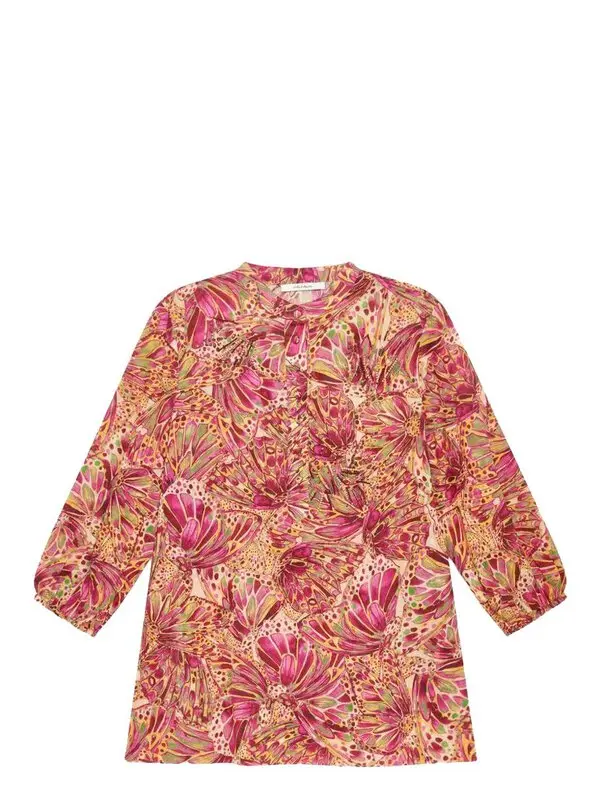 Malìparmi Abstract-print Long-sleeved Shirt - Pink