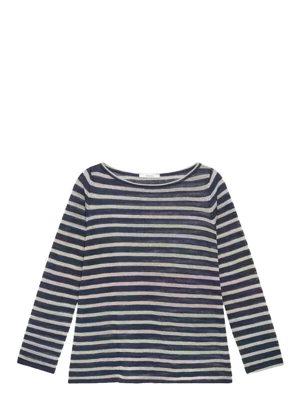 Malìparmi Striped Long Sleeve T-shirt - Blue